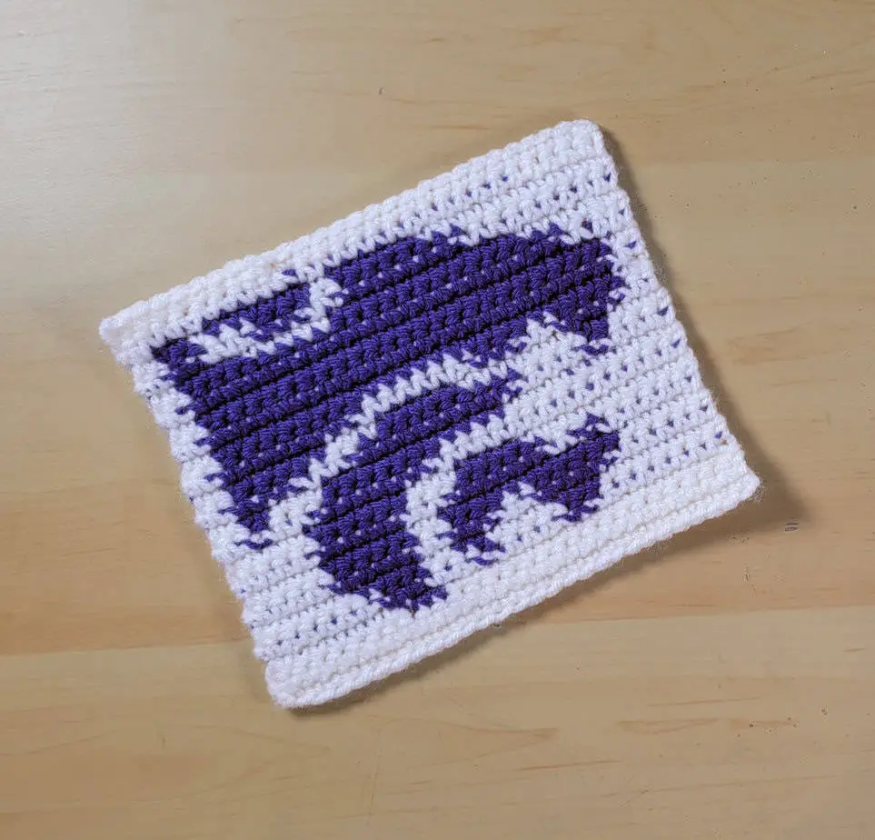 Crocheted Kansas State Wildcats Logo: Free Pattern and Video Tutorial ...