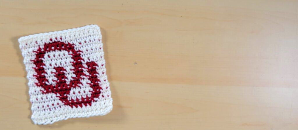 Crocheted Oklahoma Sooners Logo: Free Pattern – Crafty With Ashy